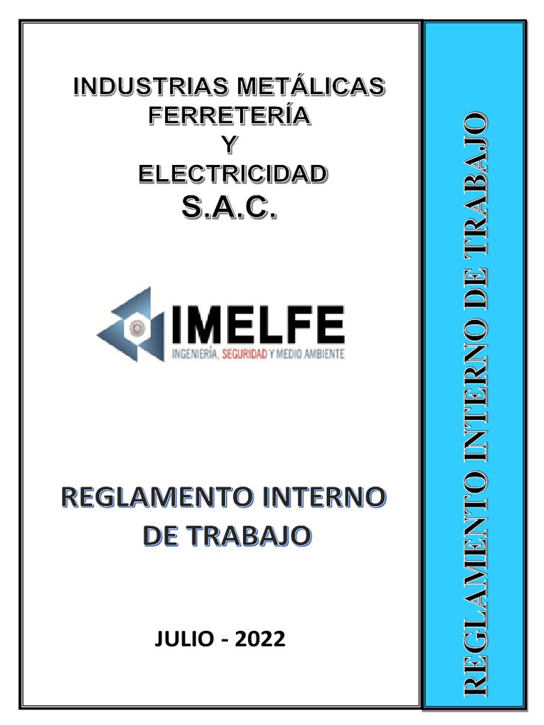 01 Reglamento Interno de Trabajo | Descargar gratis PDF | Derecho laboral | Business