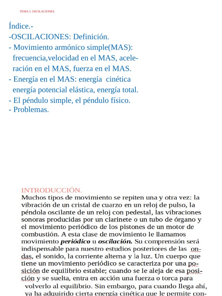 Tema3 Oscilaciones | PDF