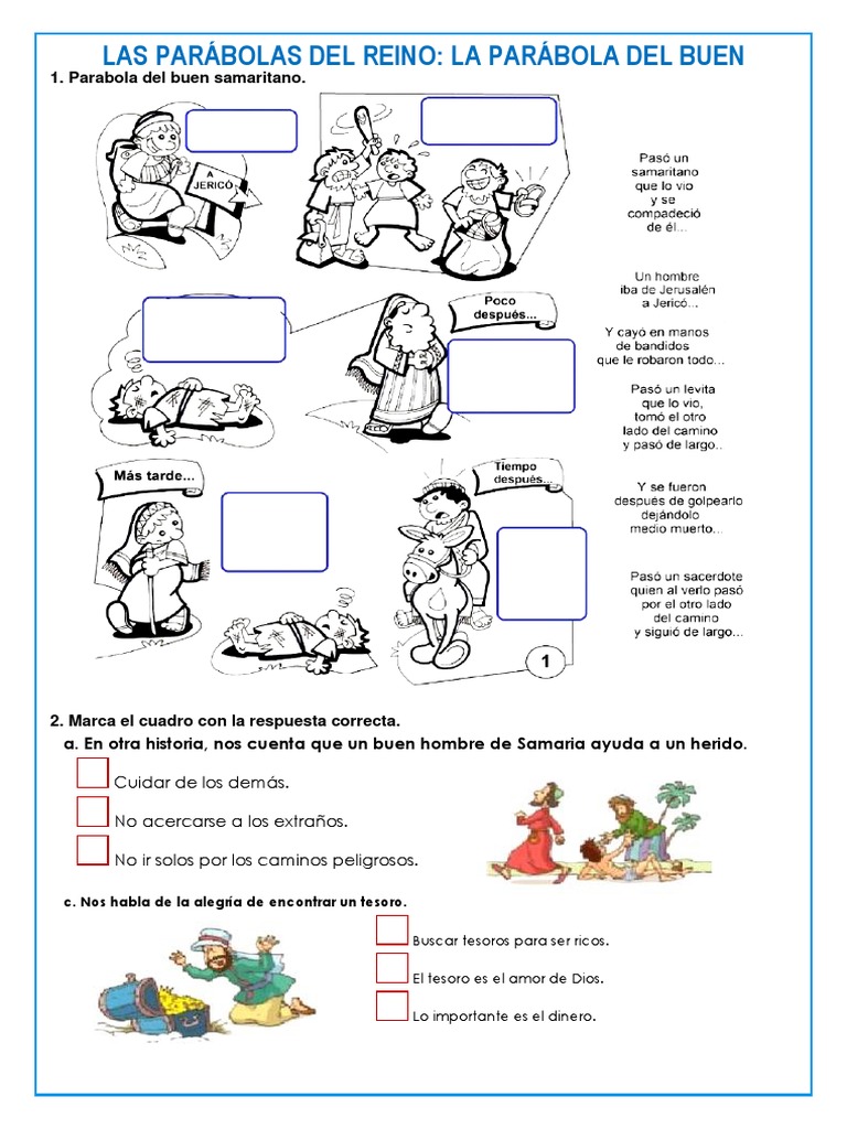 Ficha de Educación Religiosa 13-09 Las Parábolas Del Reino La Parábola ...