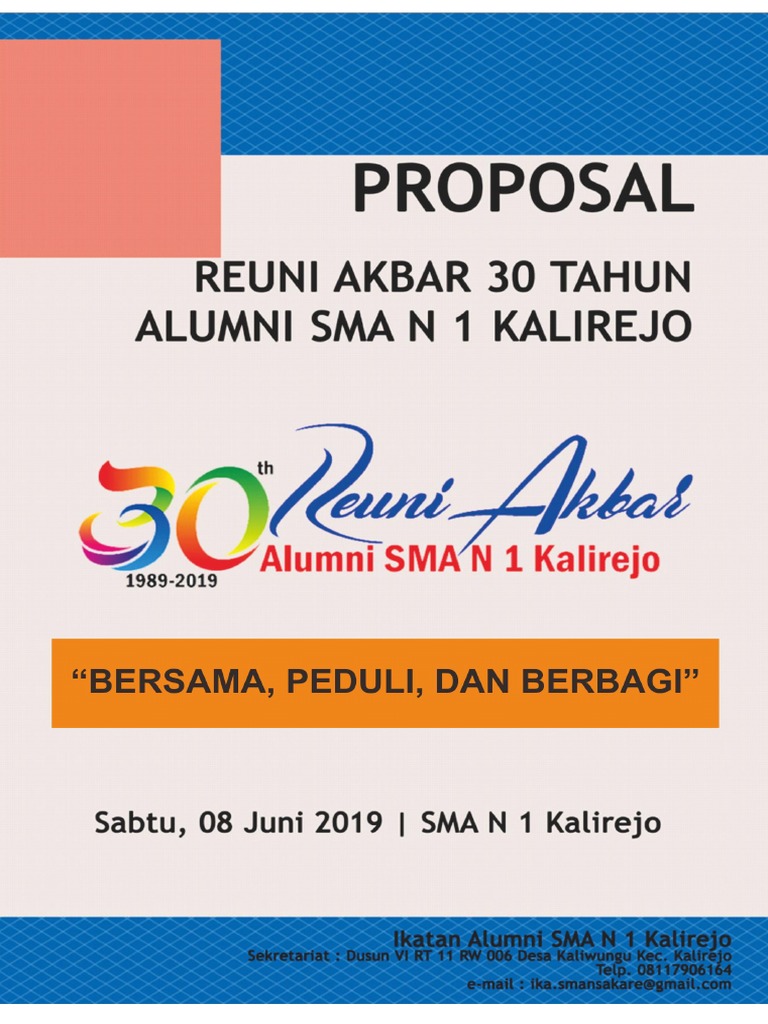 Proposal Reuni Akbar 30 Tahun Alumni 2 | PDF