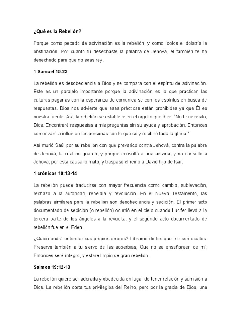 Qué Es La Rebelión | PDF | Rebeliones | Razón