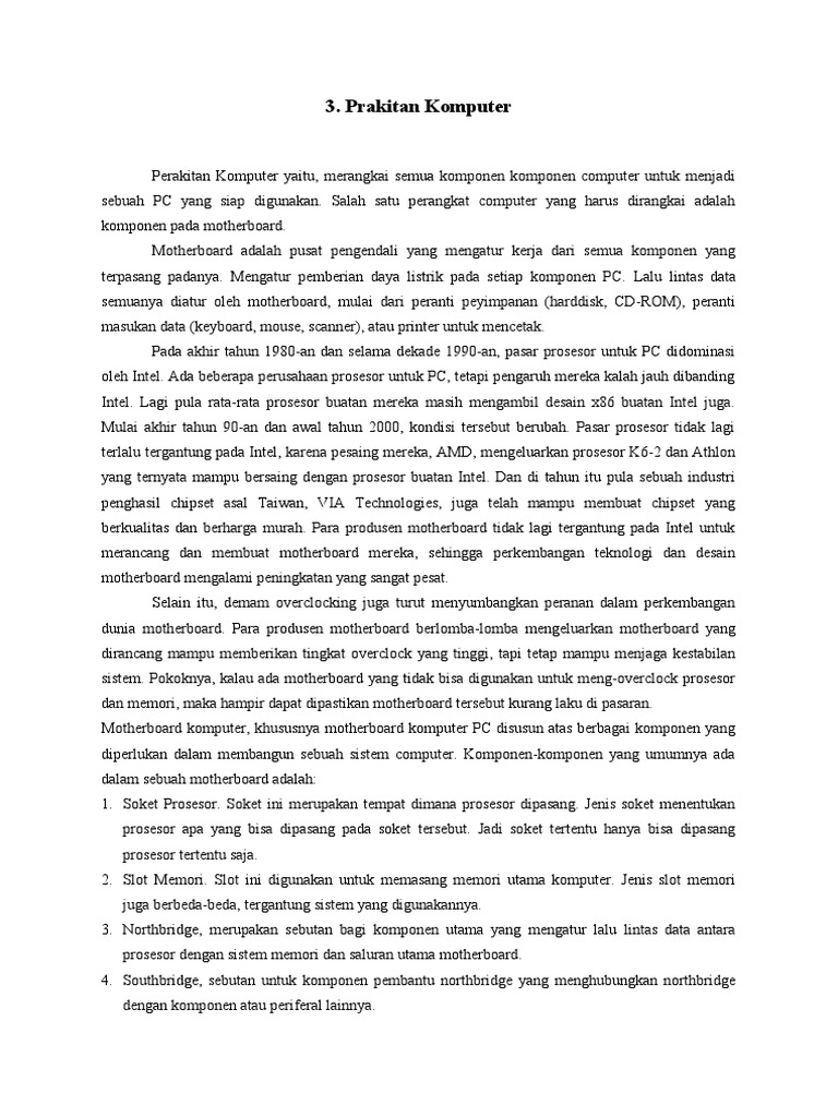 2 Perakitan PC | PDF | Komputer | Teknologi & Rekayasa