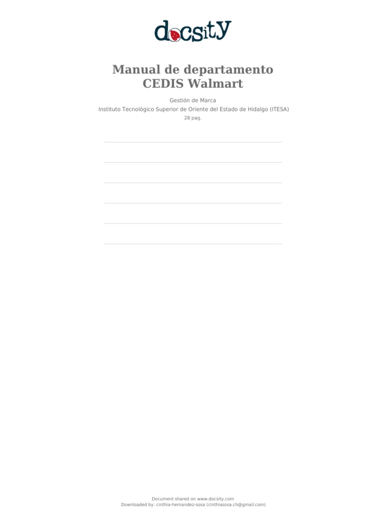 Manual CEDIS Walmart: Gestión y Operación | PDF | Negocios | Informática