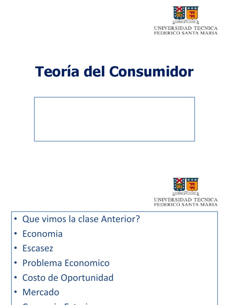 Clase 2 - Teoria Del Consumidor | PDF | Utilidad | Utilidad marginal
