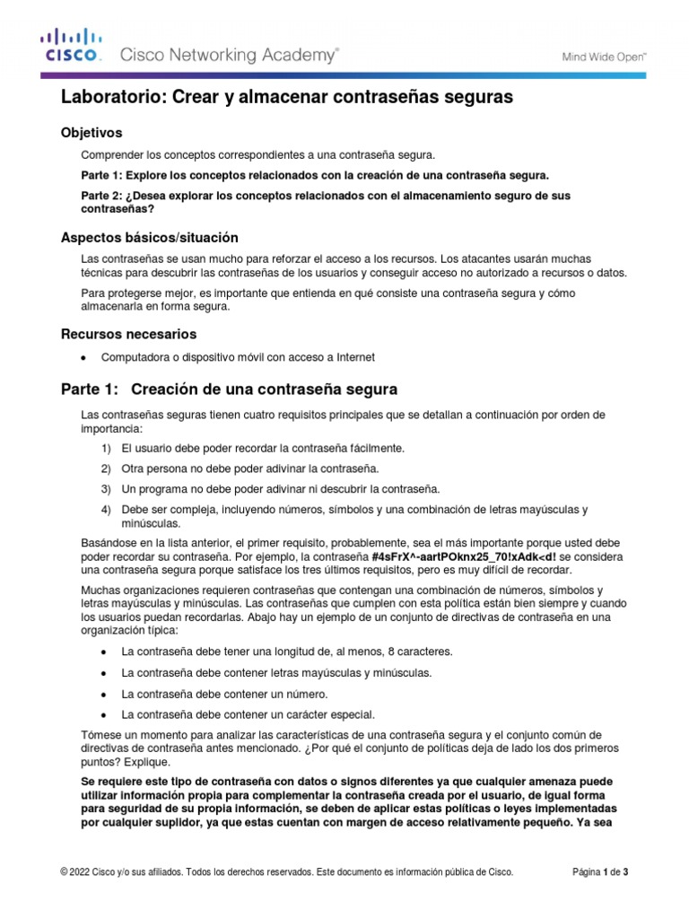 3.1.1.5 Lab - Create and Store Strong Passwords | PDF | Contraseña ... 3.1.1.5 Lab - Create and Store Strong Passwords | PDF | Contraseña ...