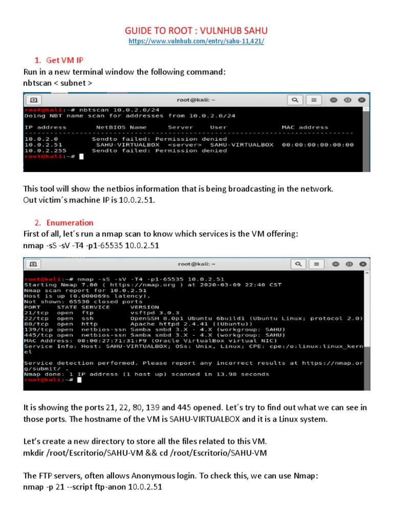 Vulnhub - SAHU | PDF | File Transfer Protocol | Superuser