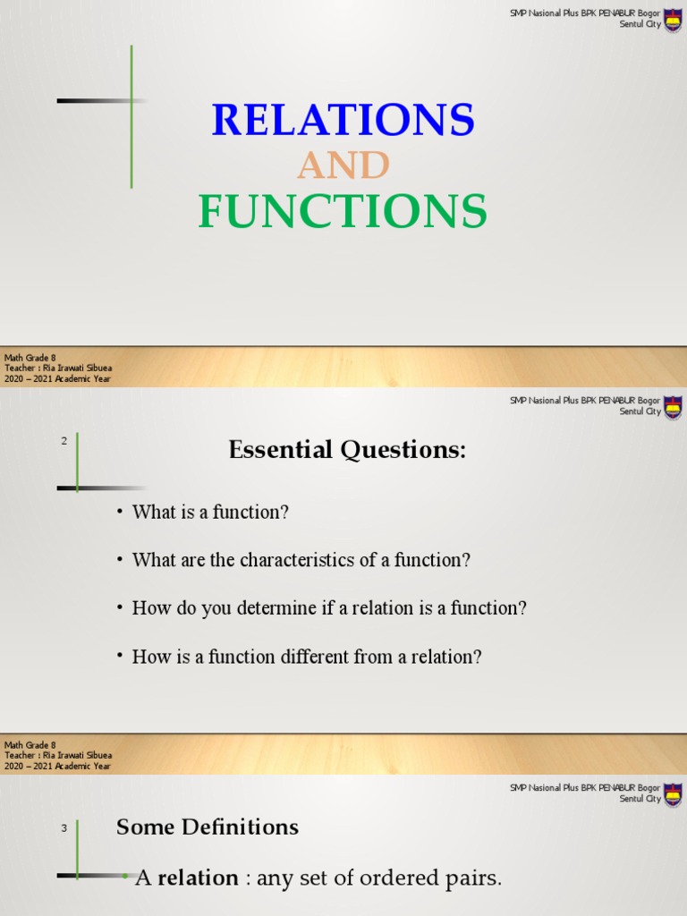 Relations and Functions | PDF | Function (Mathematics) | Mathematics