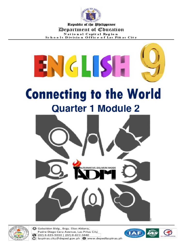 ENGLISH 9 ADM Q1 Module 2 | PDF | Argument | Learning