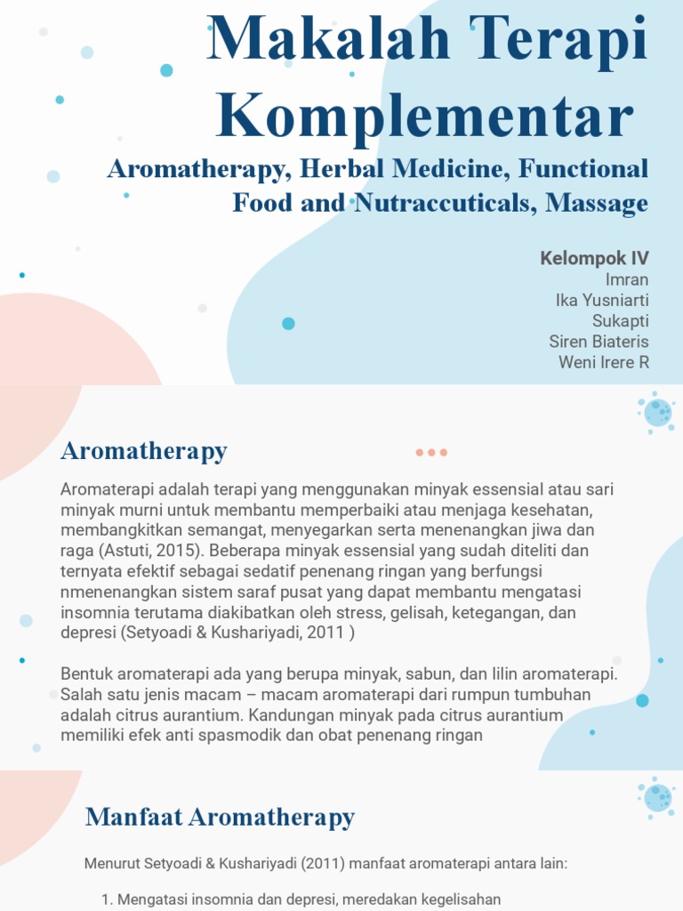 Terapi Komplementer | PDF | Kesehatan Holistik