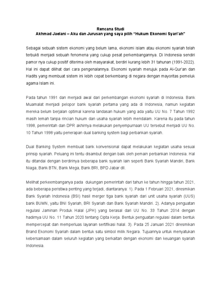 Rencana Studi UIN SAIZU | PDF