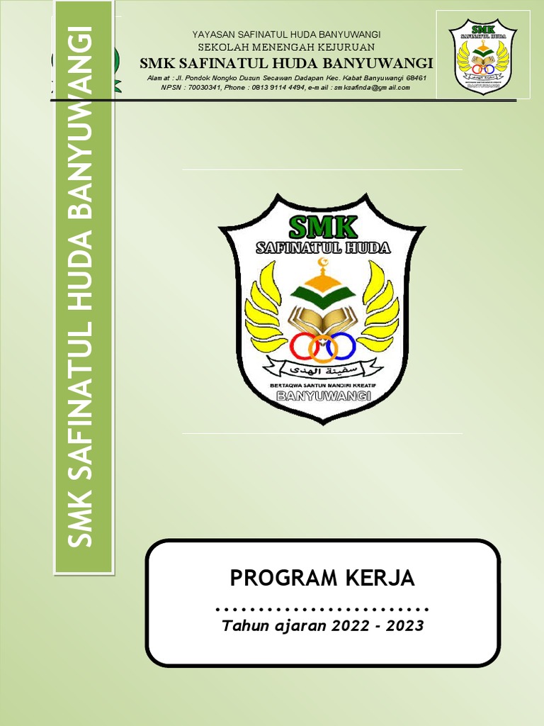 Program Kerja SMK Safinatul Huda 2022/2023 | PDF | Bisnis