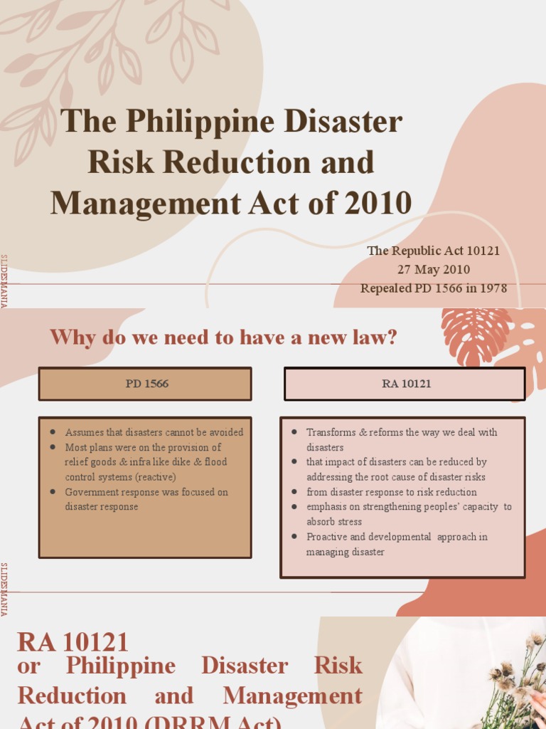 DRRM Conceptsprinciples and Trends RA 10121 | PDF | Disaster Risk ...