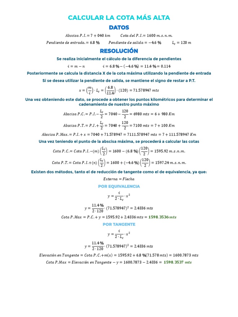 Calcular La Cota Más Alta | PDF | Matemáticas | Matemática Elemental