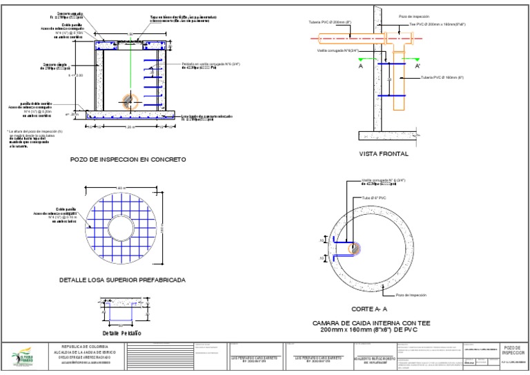 Diseño Pozo de Inspeccion, Vias Urbanas-pozo | PDF | Plomería ...