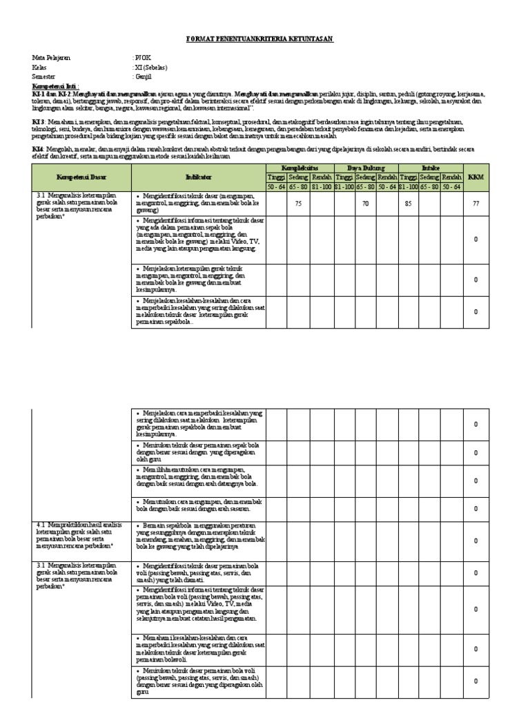 New Format KKM Excel | PDF