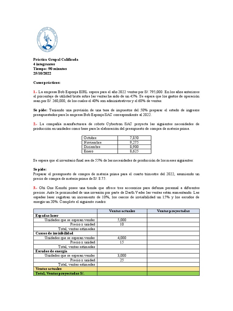 Casos Prácticos Pto | PDF | Presupuesto | Economias
