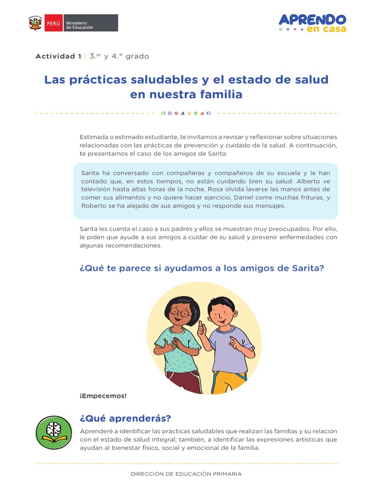 Exp3 Primaria 3y4 Exploramos Actividad 1 | PDF | Alimentos | Comida y bebida