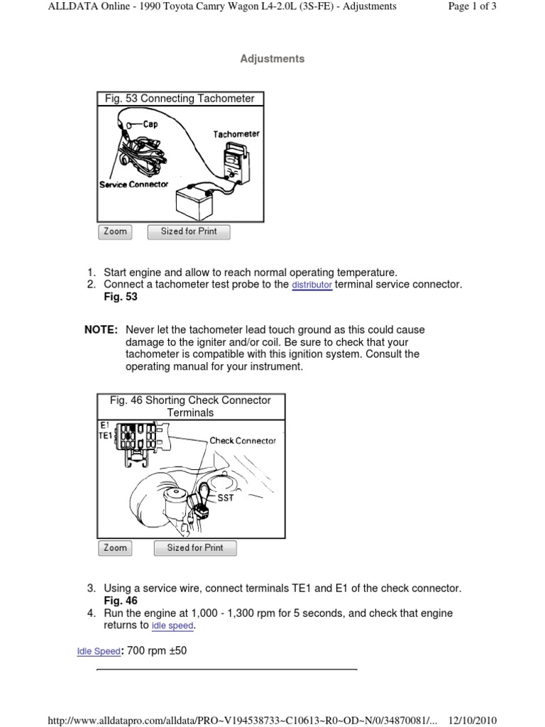 Ajuste Del Avance de Encendido Toyota 3sfe | PDF | Business | Technology & Engineering