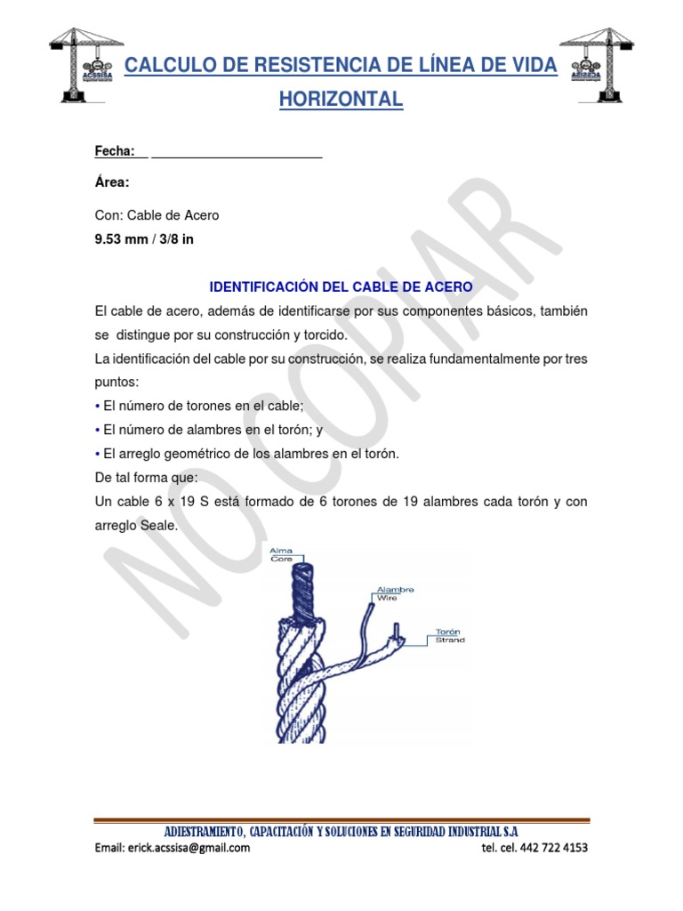 Capacidades del Cable de Acero 9.53 mm | PDF | Cantidades fisicas ...