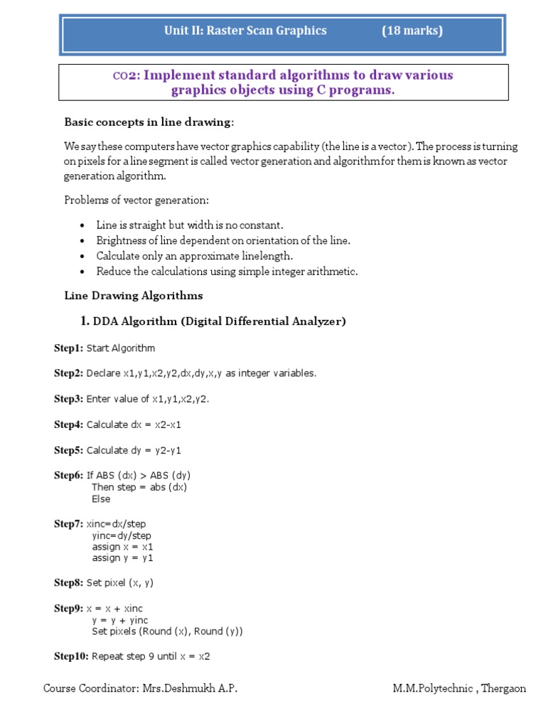 Raster Scan Graphics | PDF | Computer Science | Graphics