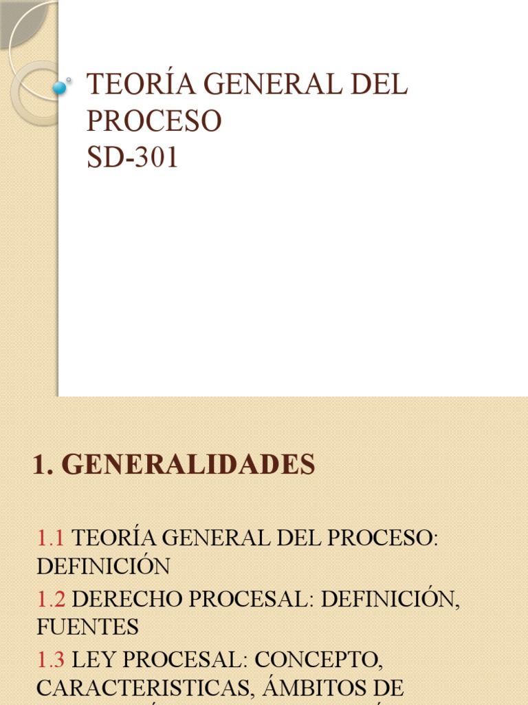 Teoría General Del Proceso | PDF | Ley procesal | Jurisdicción