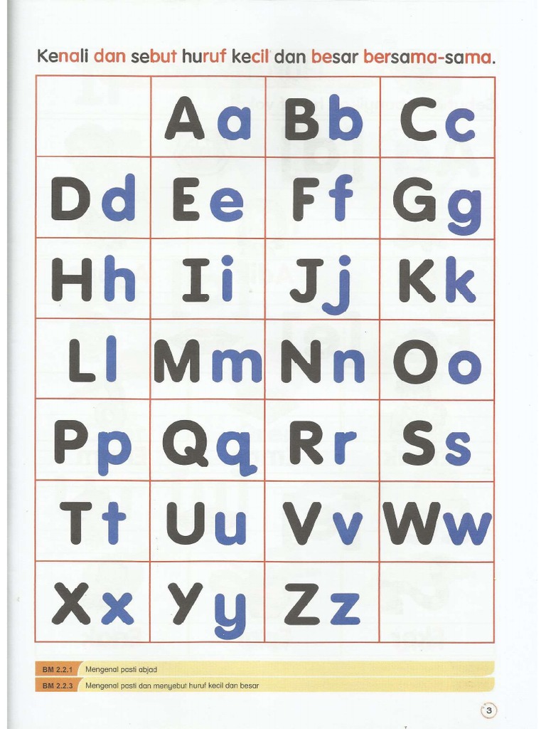 Kenali Huruf Besar Dan Kecil | PDF
