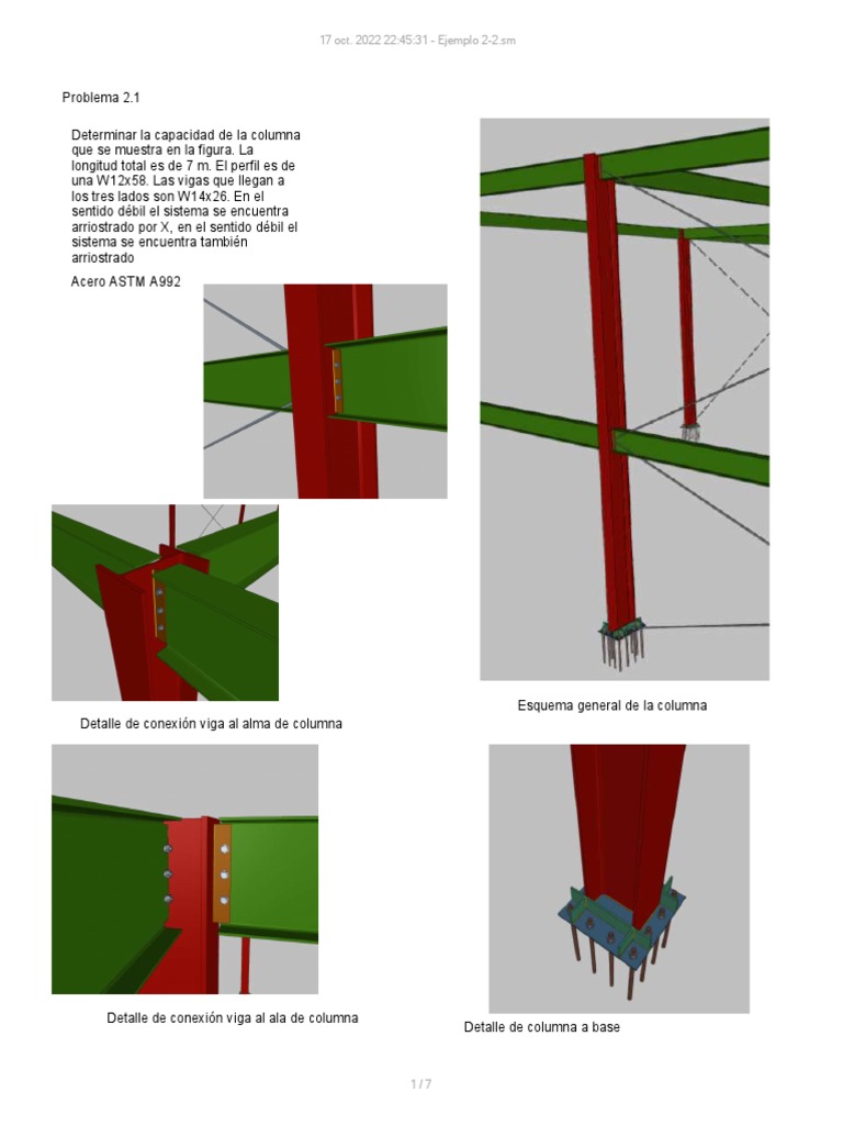 Capacidad de columna W12x58 y W14x26 | PDF | Pandeo | Mecánica de sólidos