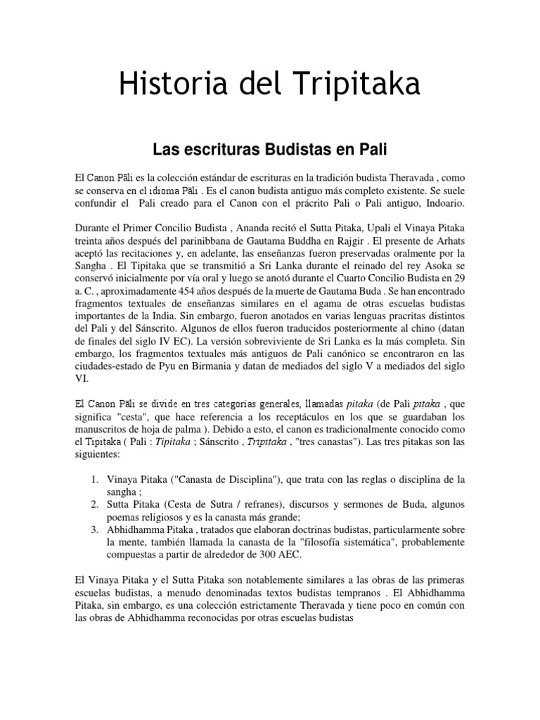 11 Historia Del Tripitaka | PDF | Gautama Buddha | Mahayana
