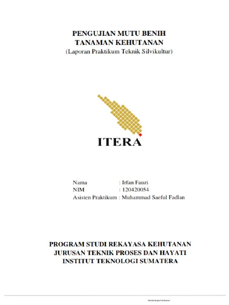 SA - 5 - Irfan Fauzi - 128420054 - Pengujian Mutu Benih Tanaman ...