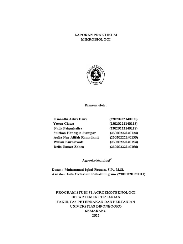Rev - Draft 2 - Acara 2 - Kelompok 1C - Laporan Mikrobiologi | PDF