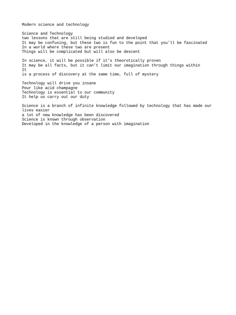 Poem | PDF | Philosophy | Science & Mathematics