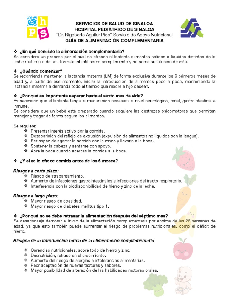 Guía de Alimentación Complementaria | PDF | Alimentos | Carne