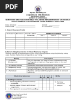 Monitoring and Evaluation Tool For Reading Program | PDF