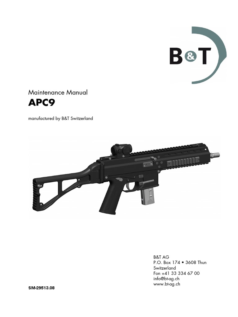 SM-29513 08+Armourer+APC9+English | PDF | Cartridge (Firearms ...