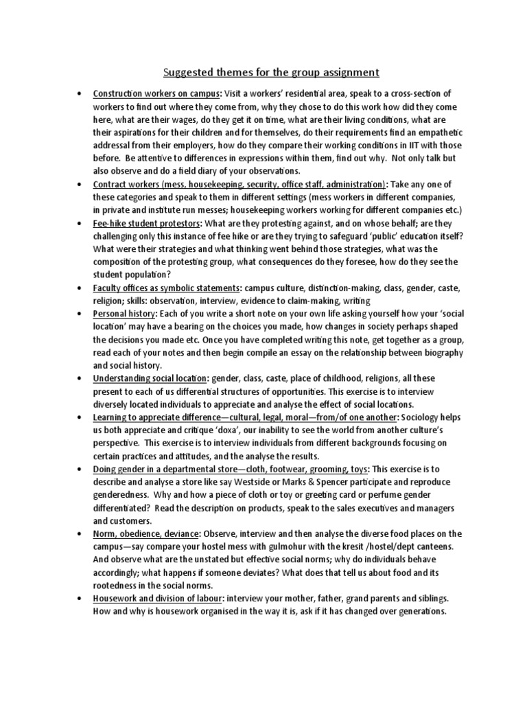 Assignment 307 | PDF | Sociology | Field Research