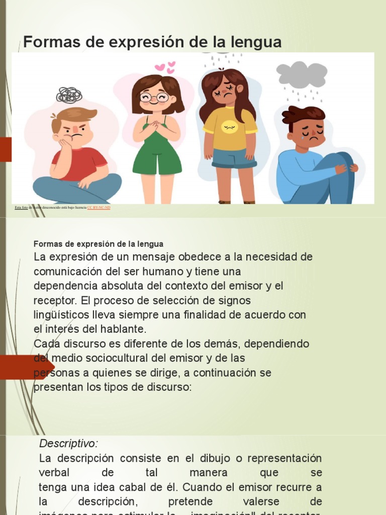 Formas de Expresión de La Lengua | PDF