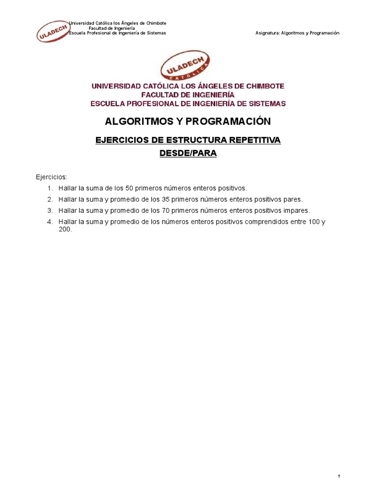 Algoritmos y Programacion Ejercicios de | PDF Algoritmos y Programacion Ejercicios de | PDF