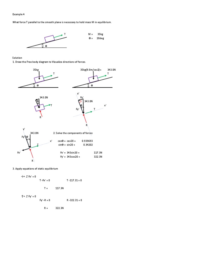 Example - Equillibrium of Coplanar Force Sytem - 2 | PDF | Force ...