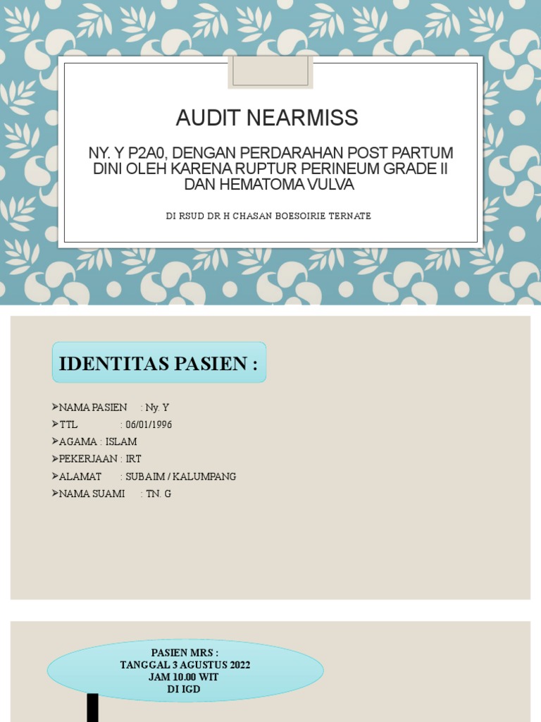 Audit Nearmiss Maternal Ny Yerika | PDF