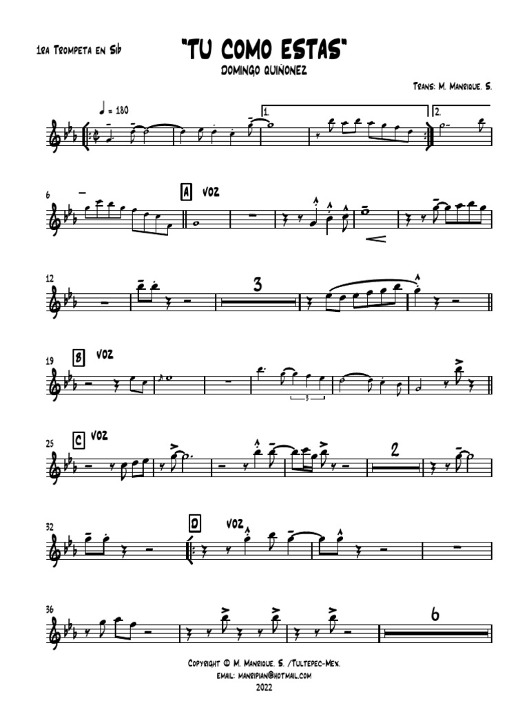 Tu Como Estas - Partes | PDF