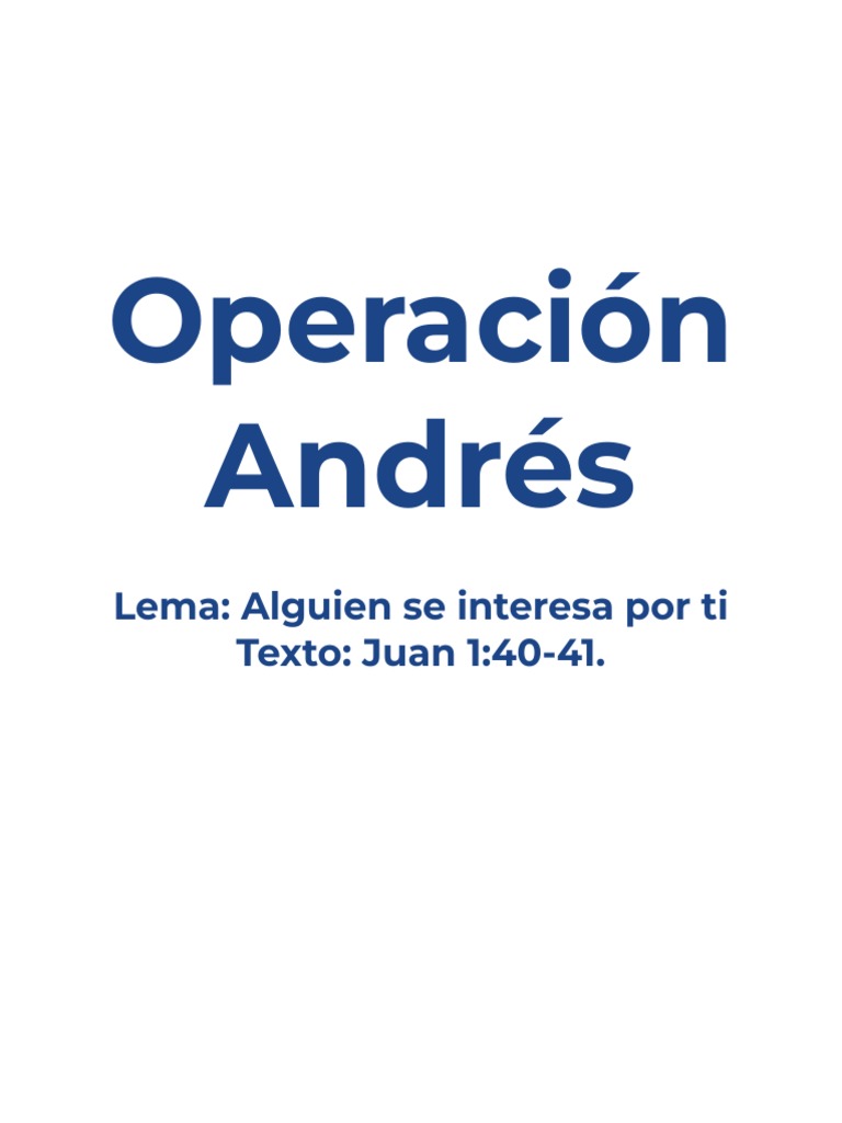 Manual Operacion Andres | PDF | Oración | Bautismo