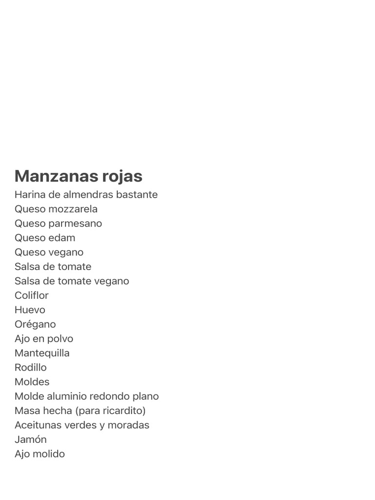 Manzanas Rojas | PDF