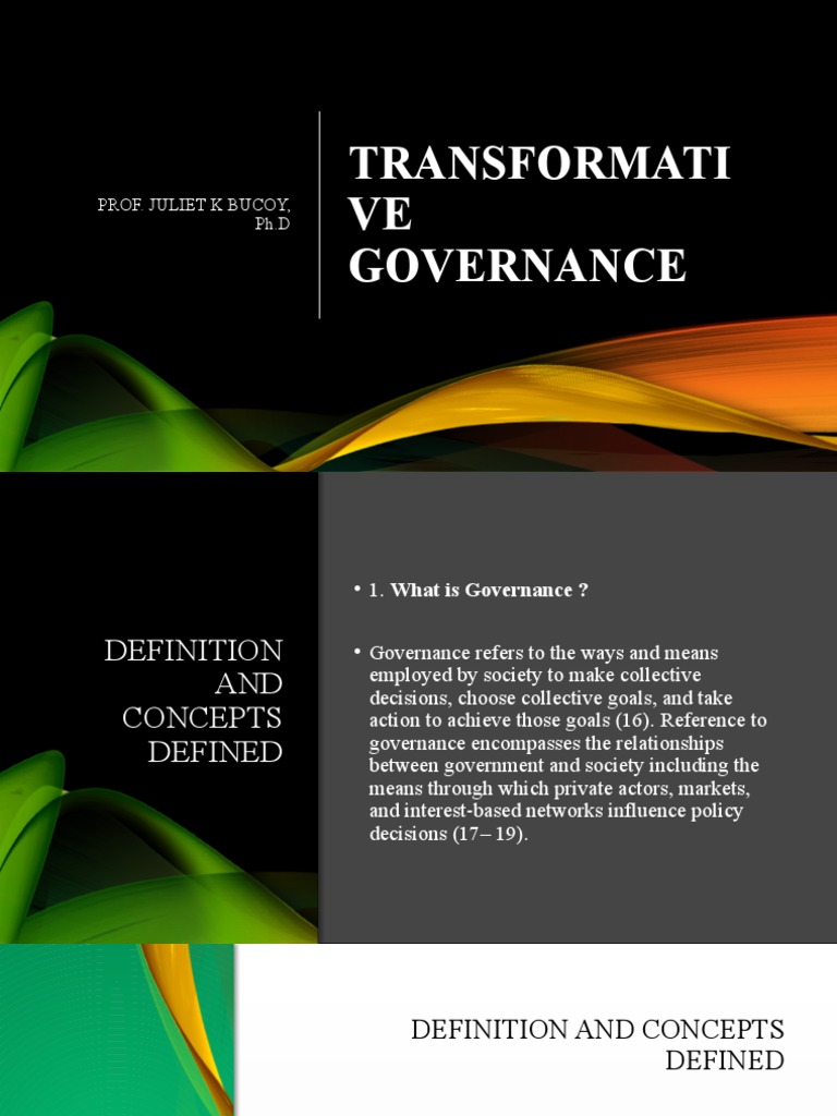Transformative Governance Approaches | PDF | Governance | Sustainability