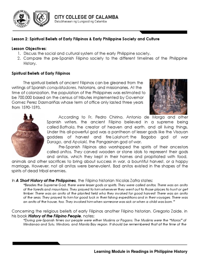 Prelim Lesson 2 | PDF | Philippines | Witchcraft