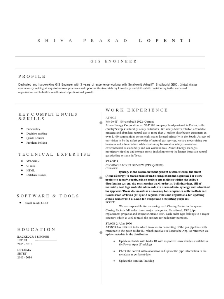 Shiva Prasad - Lopenti - Resume | PDF | Metadata | Computing