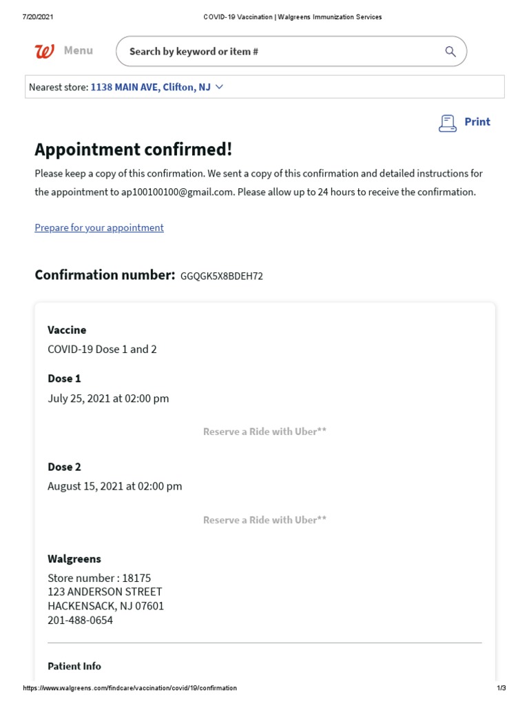 COVID-19 Vaccination - Walgreens Immunization Services | PDF | Health ...