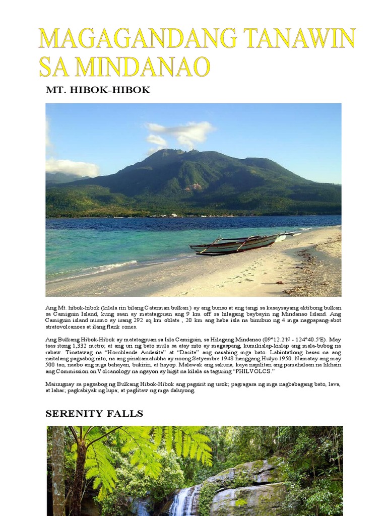 Magagandang Tanawin Sa Mindanao | PDF