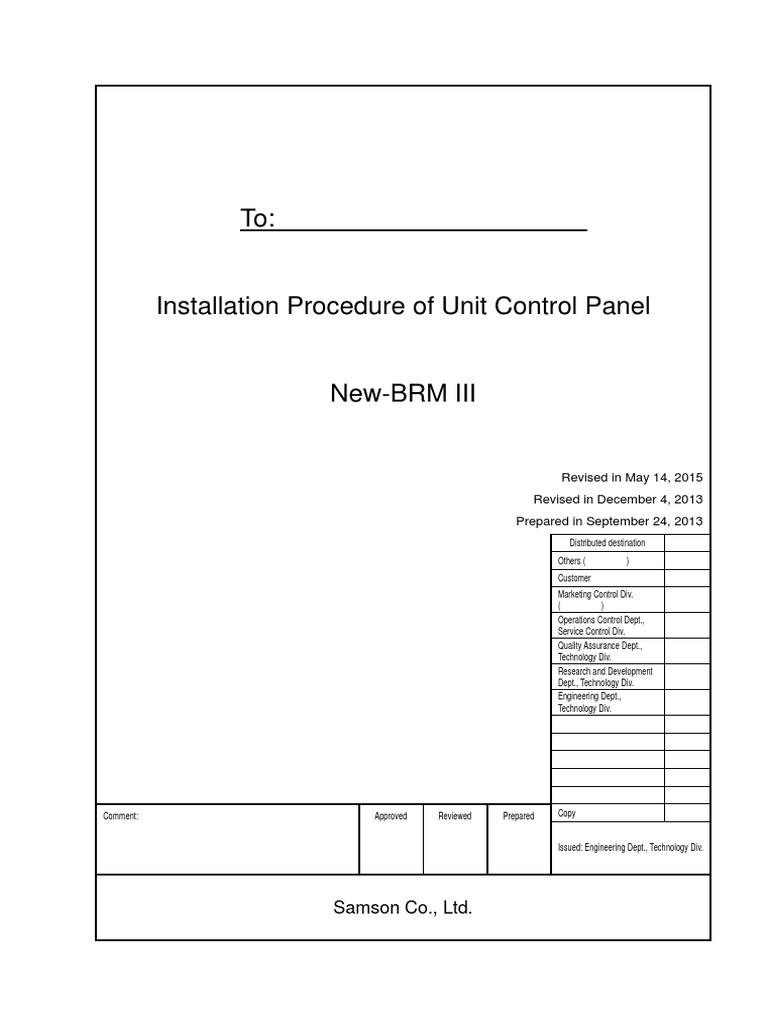 Installation Manual NEW-BRM | PDF | Electrical Wiring | Power Supply