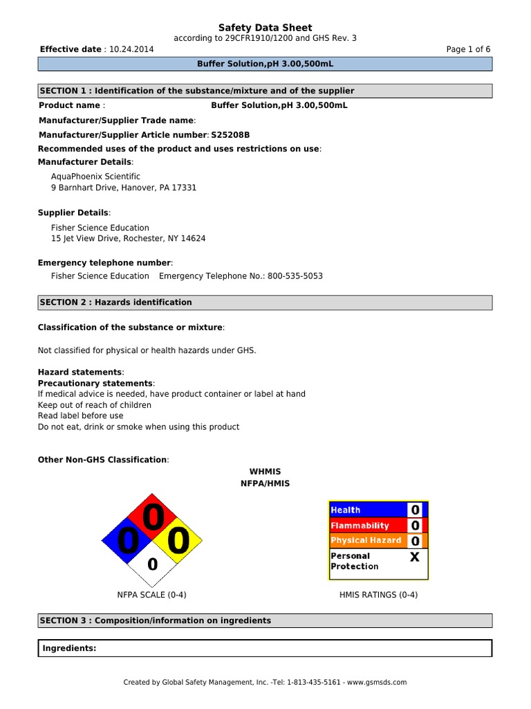 Msds of Acid and Base | PDF | Dangerous Goods | Firefighting