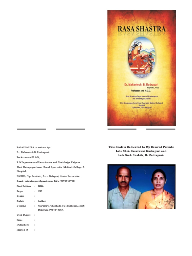 Rasashastra - Eng. - Book | PDF | Ayurveda
